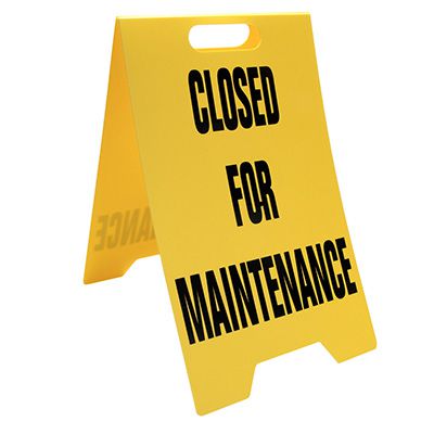 Heavy Duty Floor Stand Signs- Closed For Maintenance | Seton