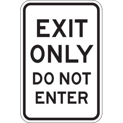 Reflective Parking Lot Signs - Exit Only Do Not Enter|Seton Canada ...