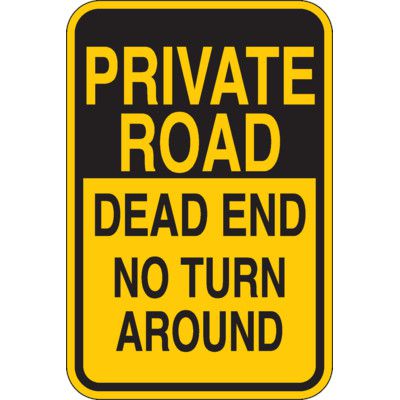 Reflective Traffic Reminder Signs - Private Road | Emedco