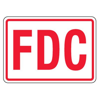 Reflective Red/White FDC Signs | Seton