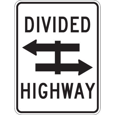 Reflective Traffic Reminder Signs - Divided Highway|Seton Canada | Seton.ca