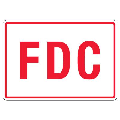 Reflective Red/White FDC Signs | Seton