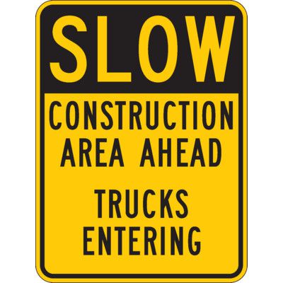 Reflective Traffic Signs-Slow Construction Area | Seton Canada | Seton.ca