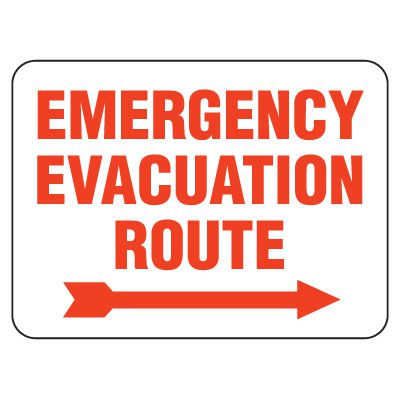Heavy-Duty Emergency Rescue & Evacuation Signs - Emergency Evacuation ...