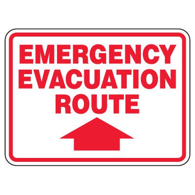 Heavy-Duty Emergency Rescue and Evacuation Signs - Emergency Evacuation ...