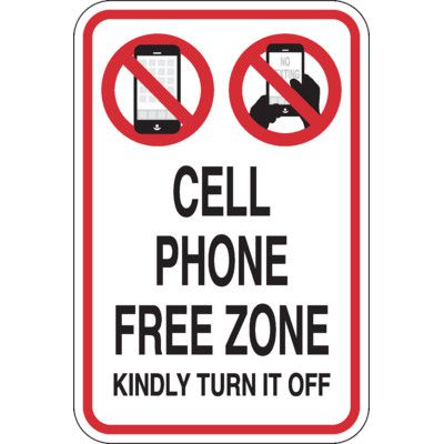 Cell Phone Free Zone Signs|Seton Canada | Seton.ca