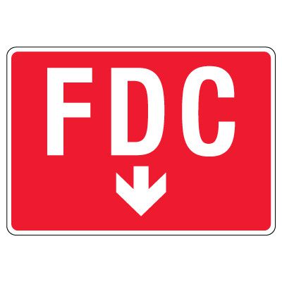 Reflective FDC Signs - Down Arrow, White on Red | Seton