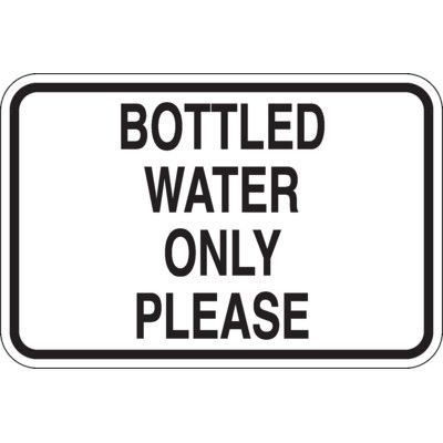 Bottled Water Only Please - Athletic Facilities Signs | Seton | Seton