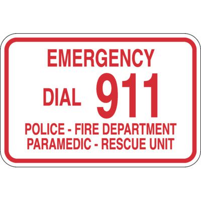 Emergency Dial 911 - Pool Signs|Seton Canada | Seton Canada