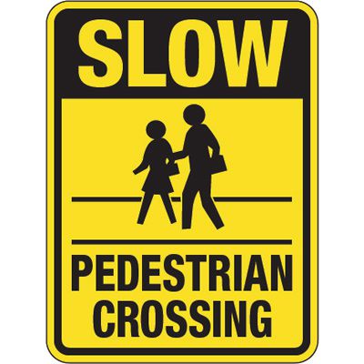 Pavement Message Signs - Slow Pedestrian Crossing|Seton Canada | Seton.ca