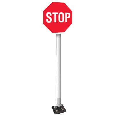 Flexible Stanchion & Stop Sign System | Emedco