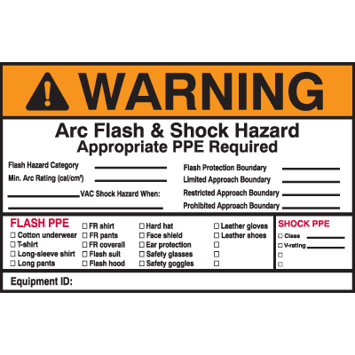 Self Laminating Arc Flash Labels | Warning Sign | Seton