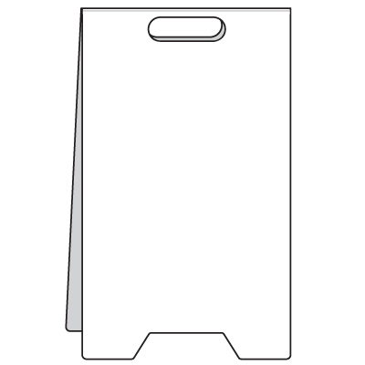 Heavy-Duty Blank Floor Stand Sign - 20"H x 12"W | Seton