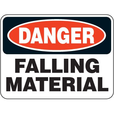 Heavy-Duty Hazardous Work Zone Signs - Danger Falling Material | Seton