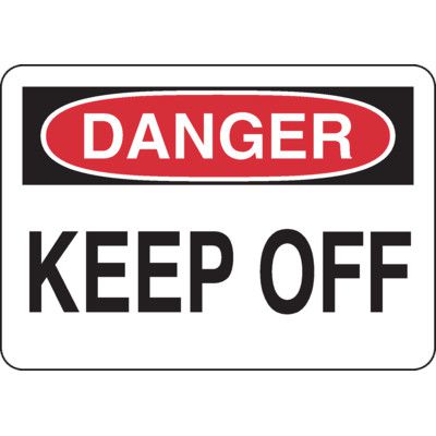Danger Keep Off Construction Signs, OSHA & ANSI Construction Signs | Emedco