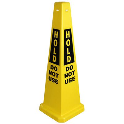Safety Traffic Cones- Hold Do Not Use|Seton Canada | Seton.ca