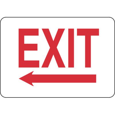Glow in the Dark Exit Signs with Directional Arrow | Emedco