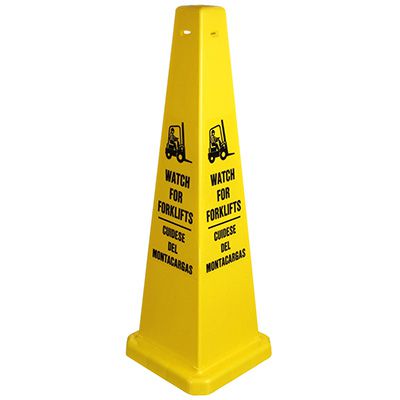 Safety Traffic Cones - Watch For Fork Lifts | Seton