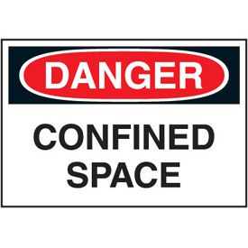 Cold Adhesion Safety Labels - Danger Confined Space | Seton