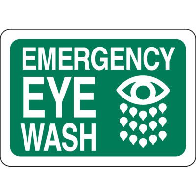 Emergency Eye Wash Safety Signs | Seton