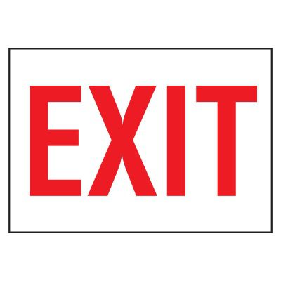 Cold Adhesion Safety Labels - Exit|Seton Canada | Seton.ca