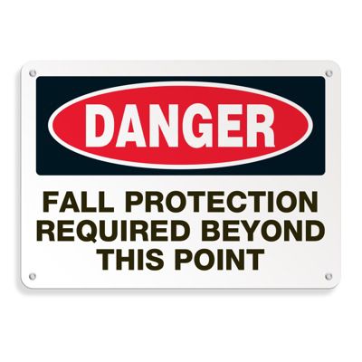 Danger Signs - Fall Protection Required | Emedco