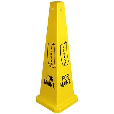 Closed For Maintenance Safety Cone | Emedco