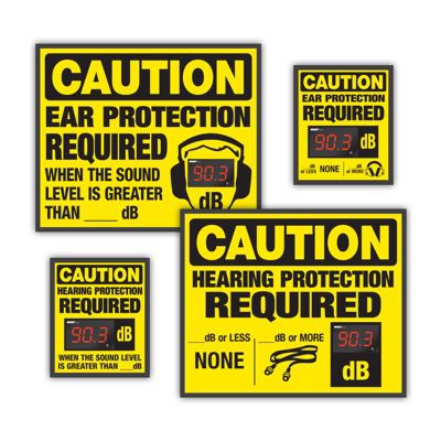 Semi-Custom Decibel Meter Signs, Ear Protection | Seton