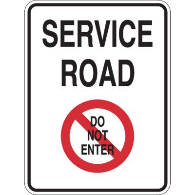 Reflective Traffic Reminder Signs - Service Road Do Not Enter|Seton ...