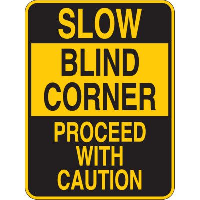 Reflective Traffic Reminder Signs - Slow Blind Corner | Seton