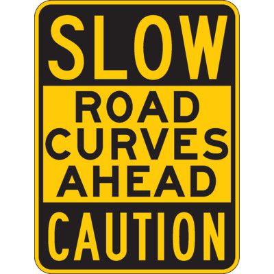 Reflective Traffic Signs-Road Curves Ahead | Seton Canada | Seton.ca