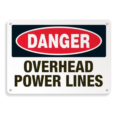 Electrical Safety Signs - Danger Overhead Power Lines|Seton Canada