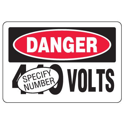 High Voltage Signs, High Voltage Warning Sign, Voltage Sign | Emedco
