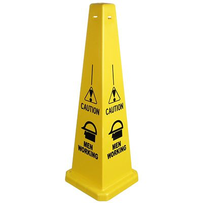 Caution Men Working Safety Cone | Emedco