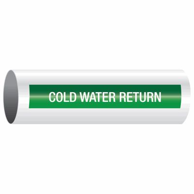 Cold Water Return - Self-Adhesive Pipe Markers | Emedco