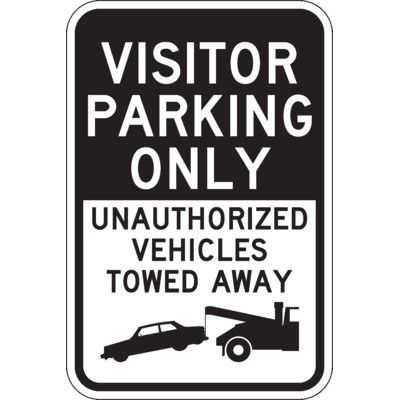 Visitor Parking Signs - Unauthorized Vehicles Towed | Emedco