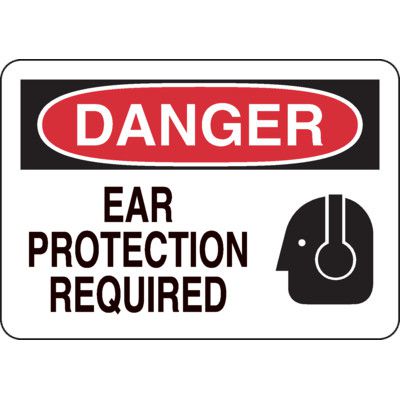 Danger Ear Protection Required Sign | Seton