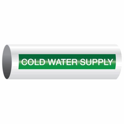 Cold Water Supply - Self-Adhesive Pipe Markers | Emedco