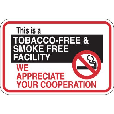 Tobacco & Smoke-Free Facility Sign | Seton