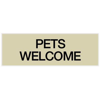 Pets Welcome - Engraved Standard Worded Signs | Seton