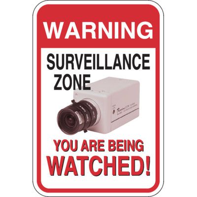 Warning Surveillance Zone Signs | Emedco
