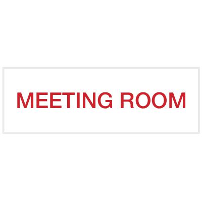 Meeting Room - Engraved Standard Worded Signs | Emedco