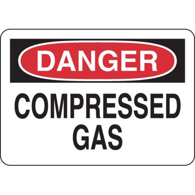 OSHA Danger Signs - Compressed Gas, Compressed Gas SignageT | Seton