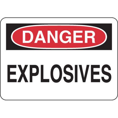 Danger Signs - Explosives | Seton