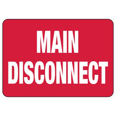 Electrical Main Disconnect Safety | Emedco