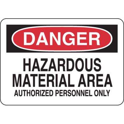 Danger Signs - Hazardous Material Area | Emedco