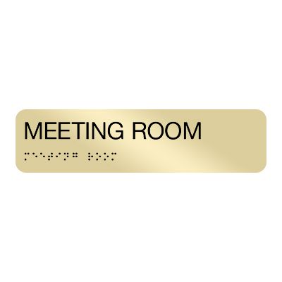 Meeting Room - Standard Worded Braille Signs | Emedco