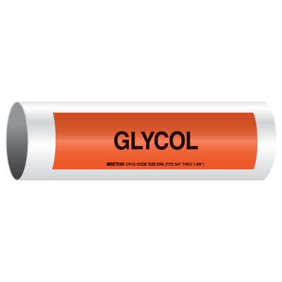 CPVC-Code™ Pipe Markers - Glycol | Seton | Seton