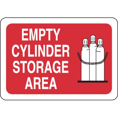 Empty Cylinder Storage Area Sign | Emedco