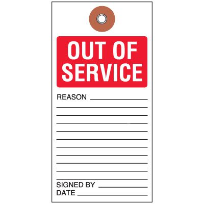Out of Service Tags | Danger & Accident Prevention | Emedco